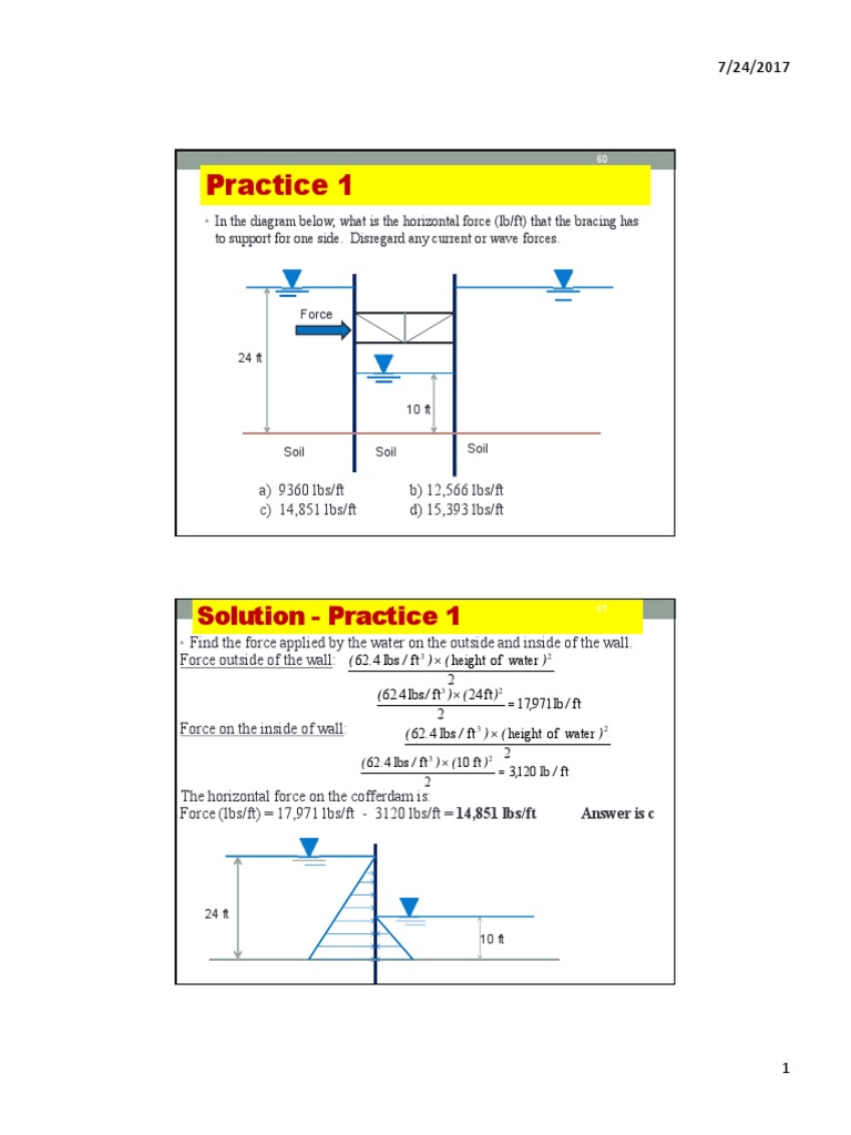 Means & Methods - Practice Solutions | PDF | Concrete | Pound (Mass)