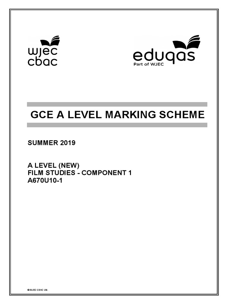 2019 A Level Component 1 (A670U10) MS | PDF | Knowledge | Understanding