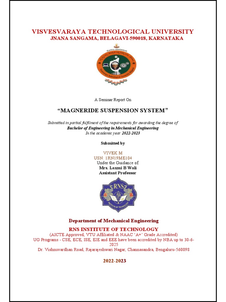 Technical Seminar-Report Format Word MAGNERIDE | PDF