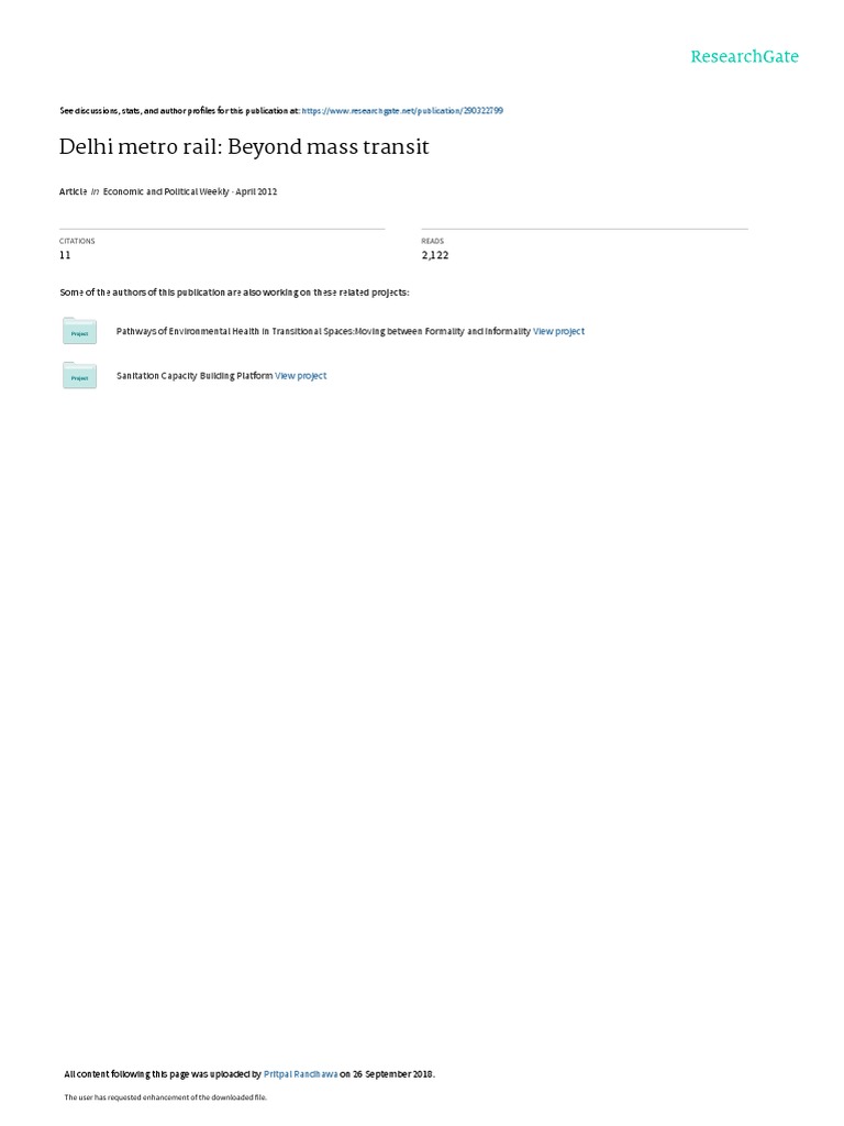 Metro Article April 12 | PDF | Public Transport | Rapid Transit