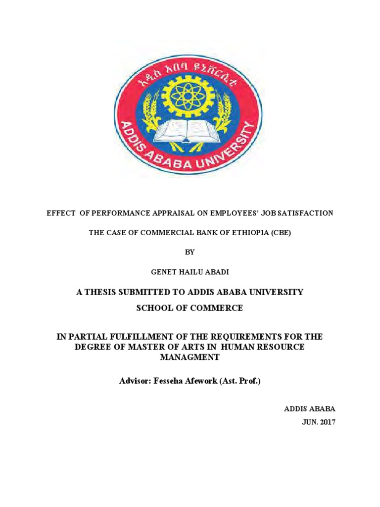 Genet Hailu | PDF | Performance Appraisal | Job Satisfaction