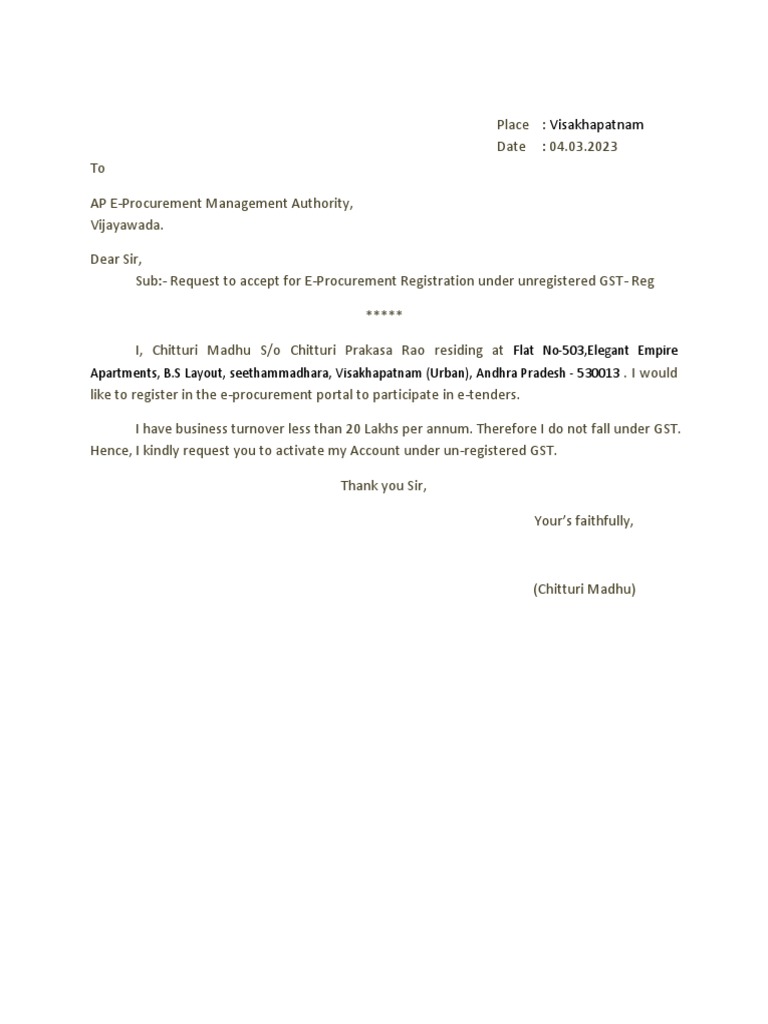 CM - Request Letter | PDF