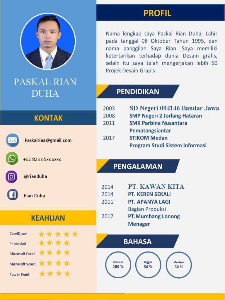 Contoh CV 1 2 | PDF