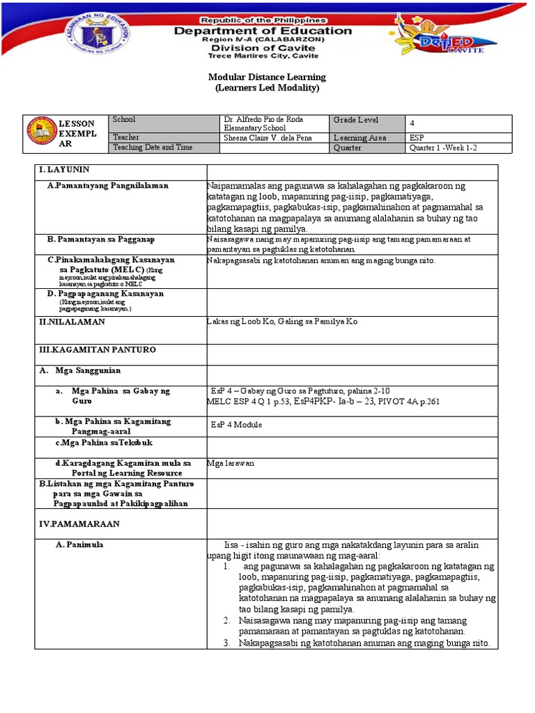 Esp q1 Week 1-2 | PDF