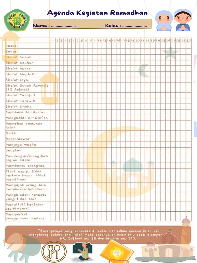 Agenda Ramadhan | PDF | Karier & Perkembangan