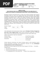 Rancangan Perdes - RKP Desa 2026 | PDF