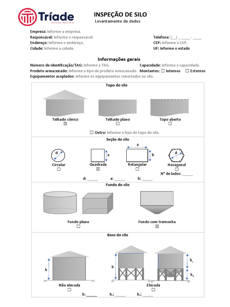Ficha Preliminar para Inspeção de Silos | PDF | Informática ...