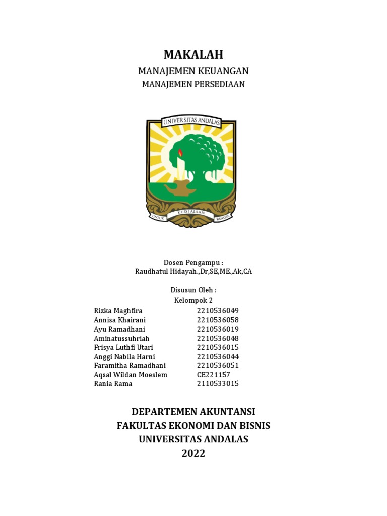 Manajemen Persediaan: Konsep dan Strategi | PDF | Teknologi & Rekayasa