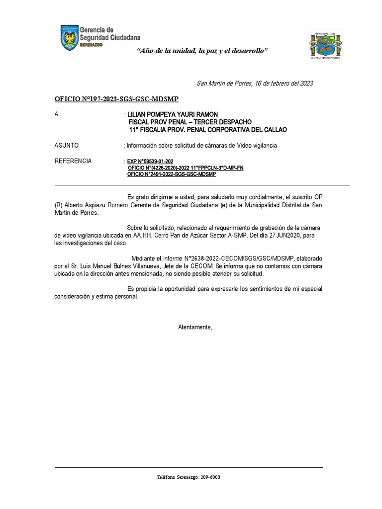 Oficio Nº2491-2022 - Oficio N°4226-2022 | PDF