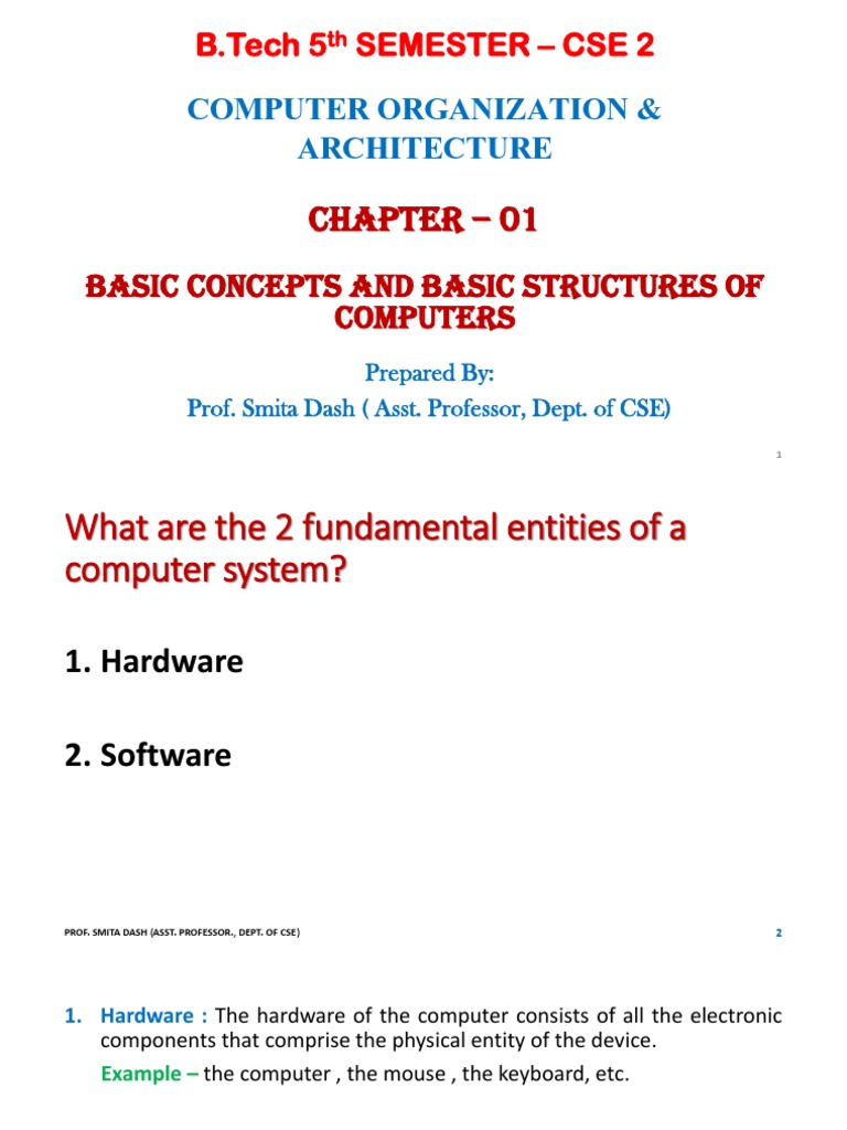 Chapter - 01 Basic Concepts and Basic Structures of Computers PDF | PDF | Computer Data Storage ...