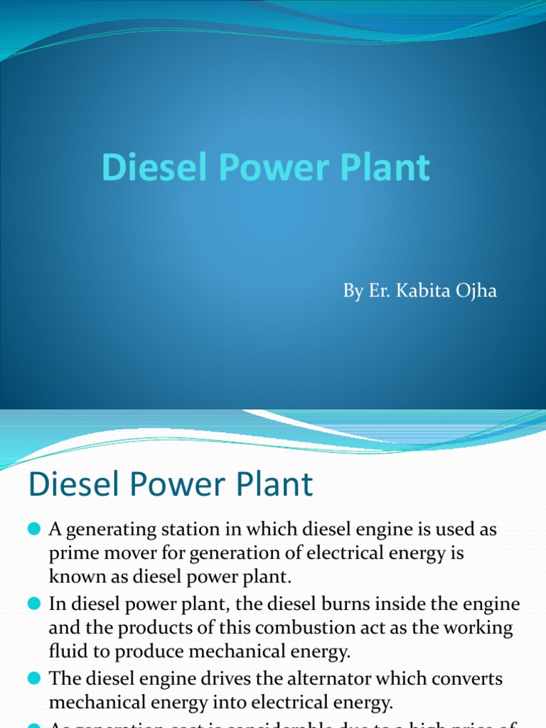 An In-Depth Look at the Key Components and Operation of Diesel and Hydropower Plants | PDF ...