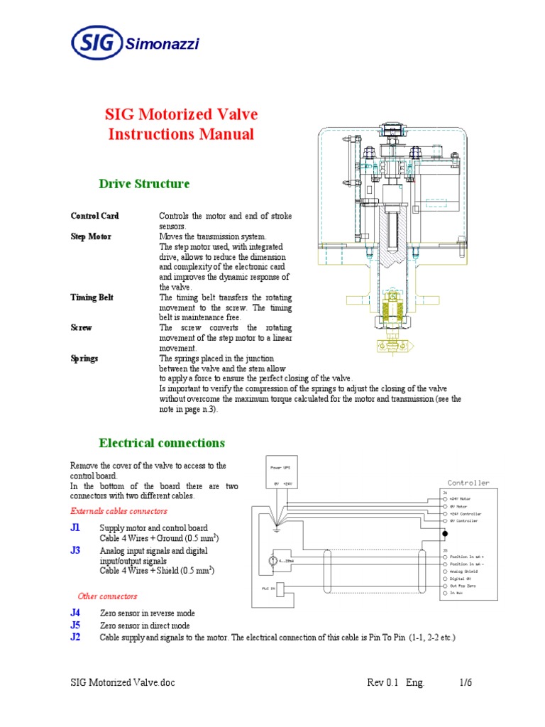SIG Motorized Valve | PDF | Electric Motor | Vacuum Tube