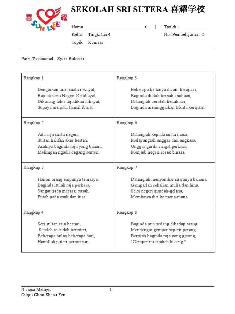 Syair Bidasari | PDF