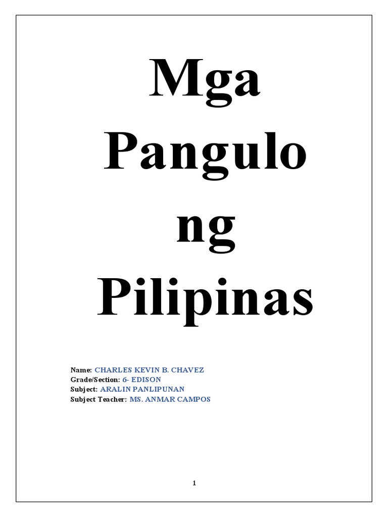 Mga Pangulo | PDF