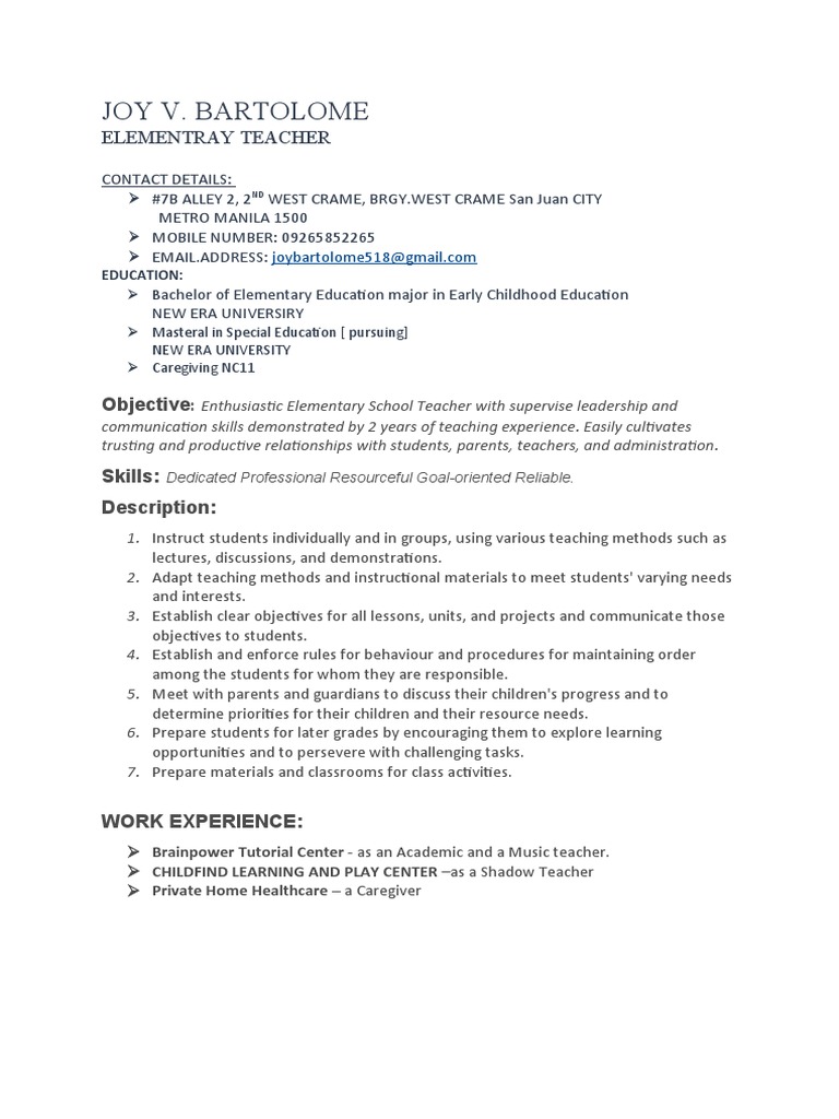 Joy Resume 2021 | PDF | Career & Growth | Wellness