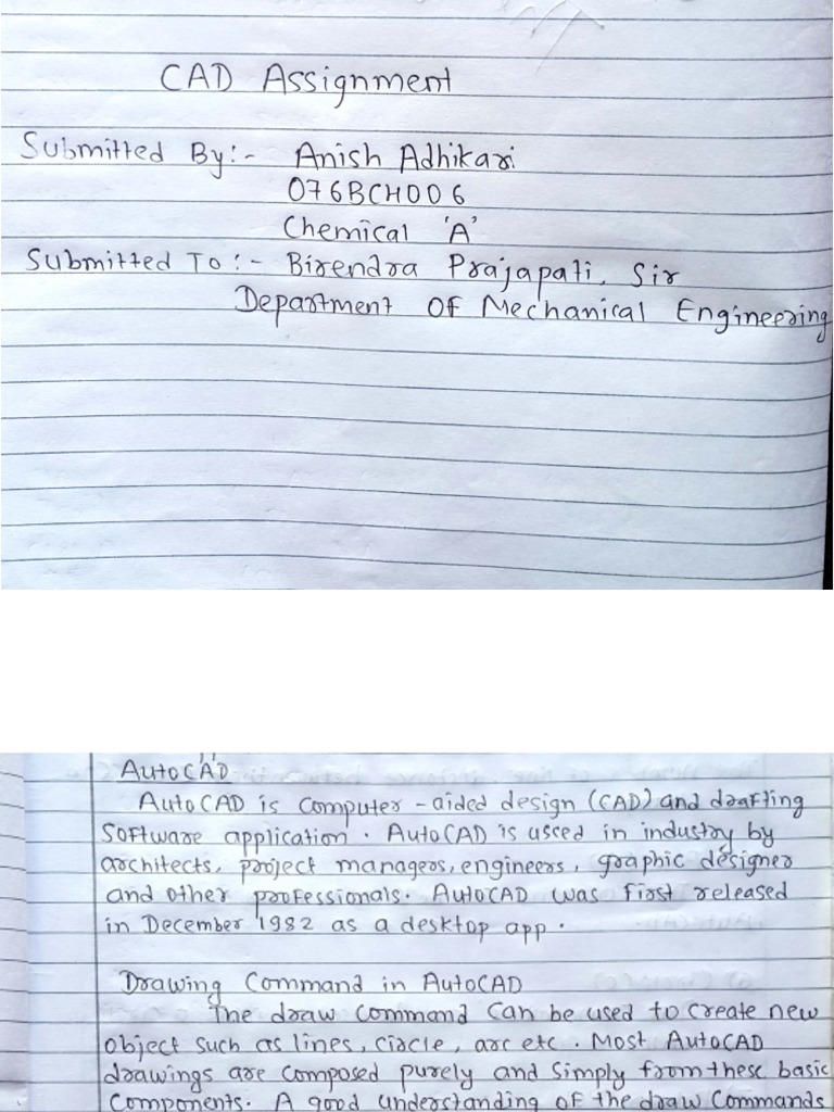 CAD Assignment Solution PDF | PDF