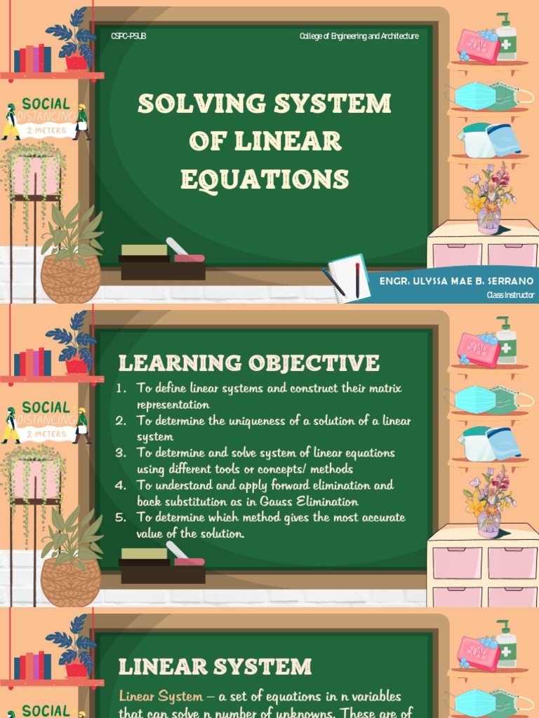 4 SOLVING SYSTEM OF LINEAR EQUATIONS Part 1 | PDF | System Of Linear ...