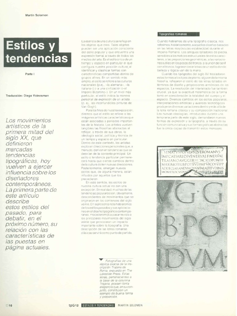 Martin Solomon Estilos y Tendencias N°12 | PDF