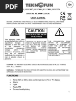 User Manual For LED Digital Clock | PDF | Clock | Switch