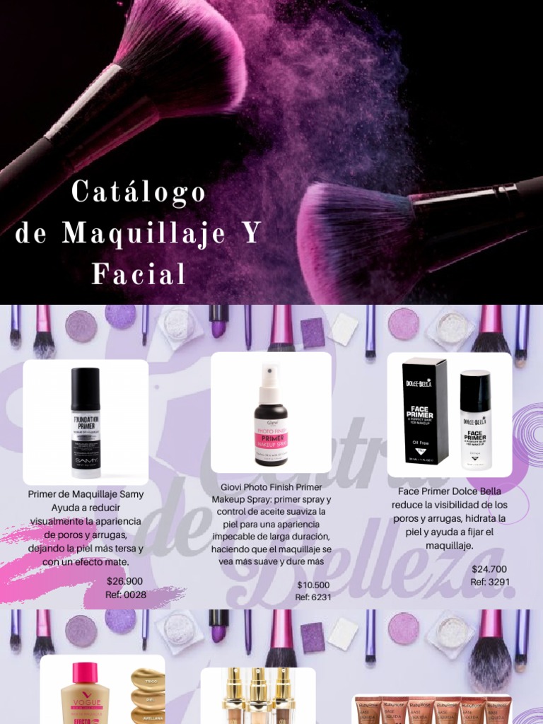 Catálogo de Maquillaje y Facial PDF | PDF | Productos cosméticos