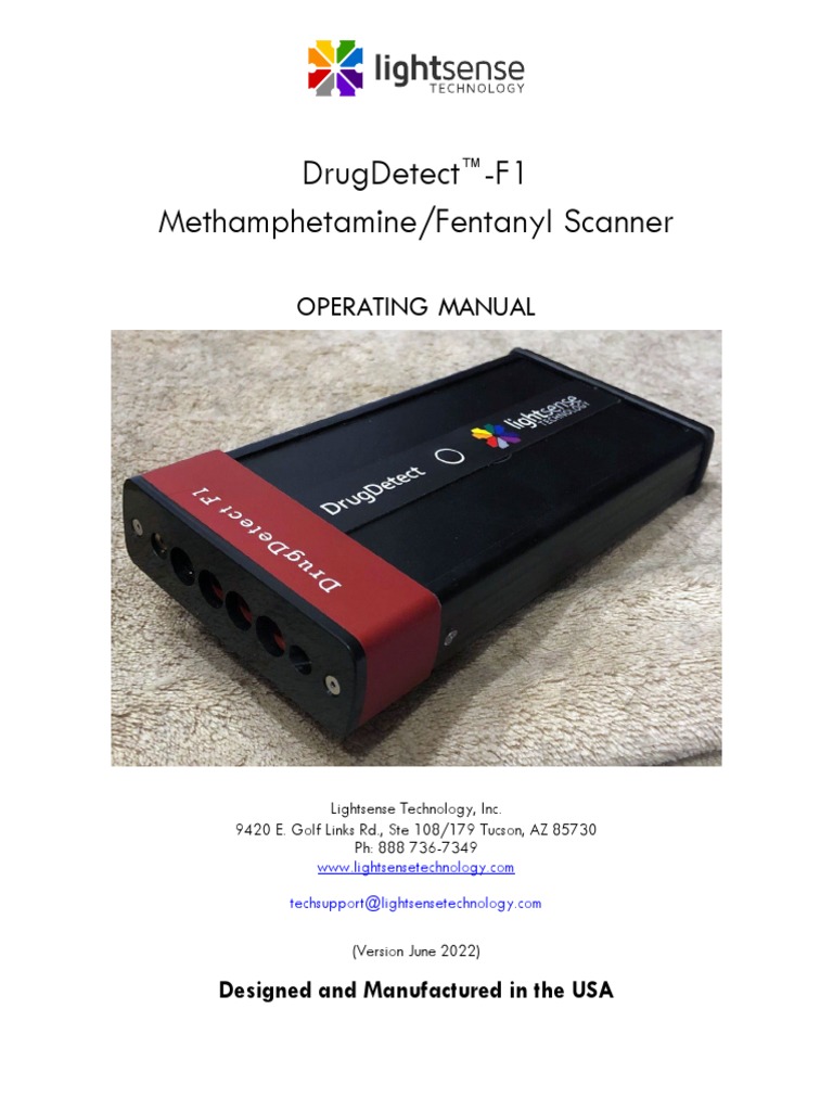 DrugDetect F1 Manual 7 1a | PDF | Light Emitting Diode | Image Scanner