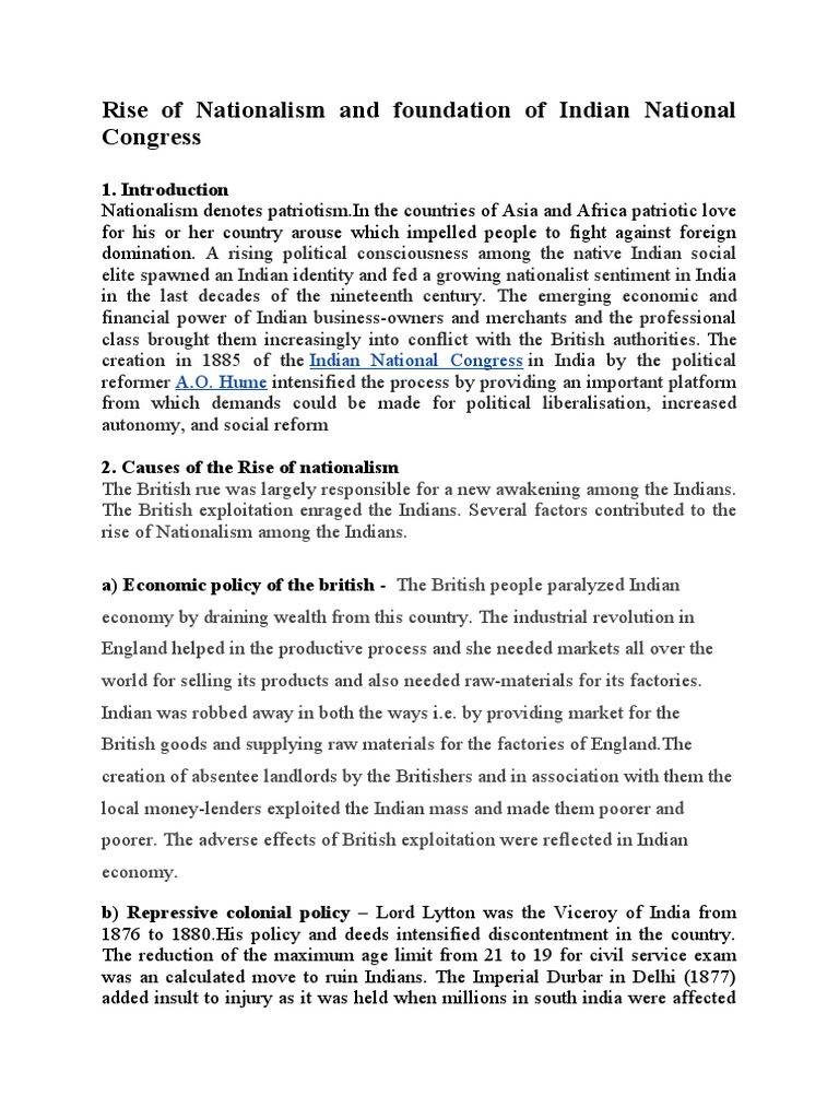 Indian Nationalism History Project | PDF | Indian National Congress ...