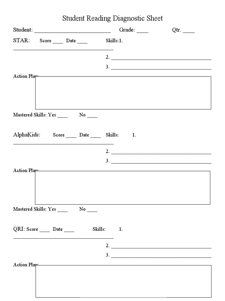 Assessing Reading Skills and Creating Individualized Learning Plans | PDF