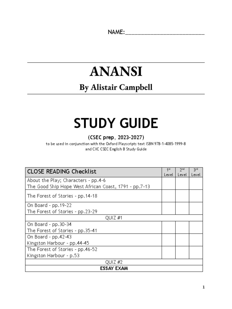 Anansi: by Alistair Campbell | PDF | Poetry | Plot (Narrative)