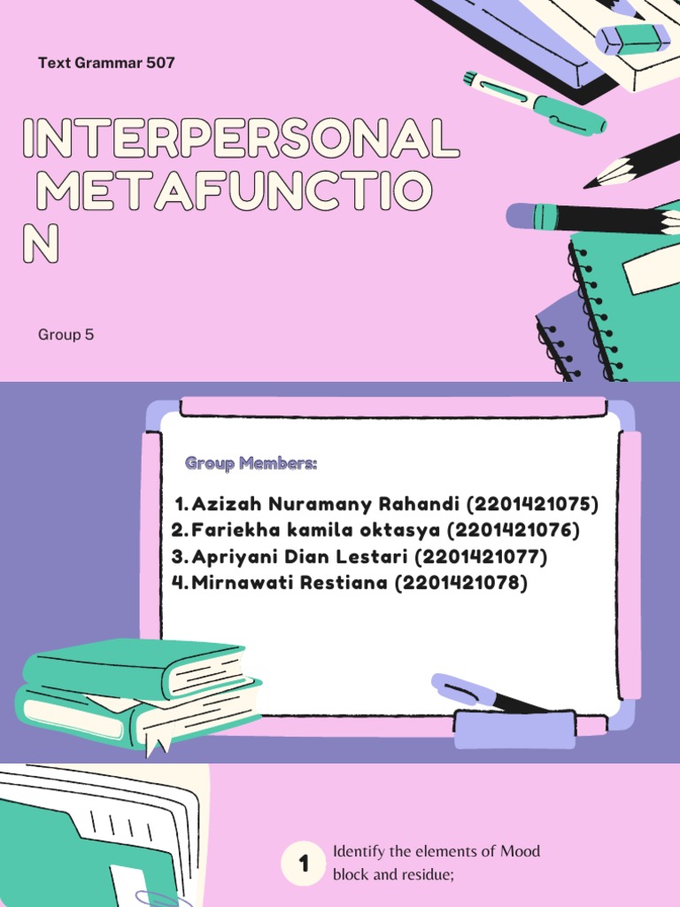 Presentation Chapter VI (Interpersonal Metafunction) - Group 5 | PDF ...