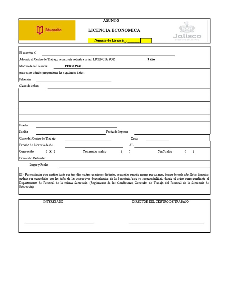 Licencia Economica | PDF