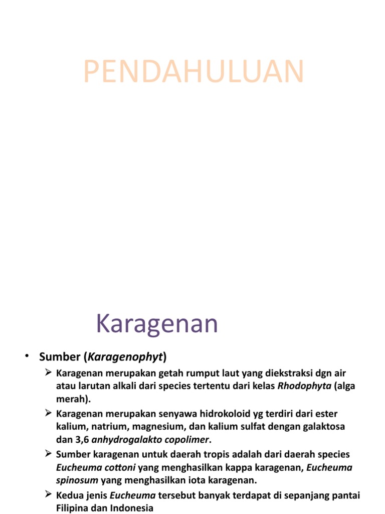 Karagenan dan Alginat: Fungsi & Sumber | PDF | Memasak, Makanan, & Anggur
