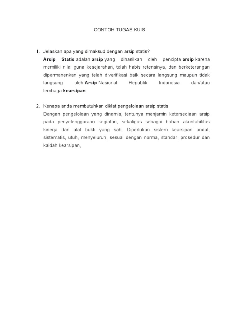 Contoh Tugas Mandiri | PDF