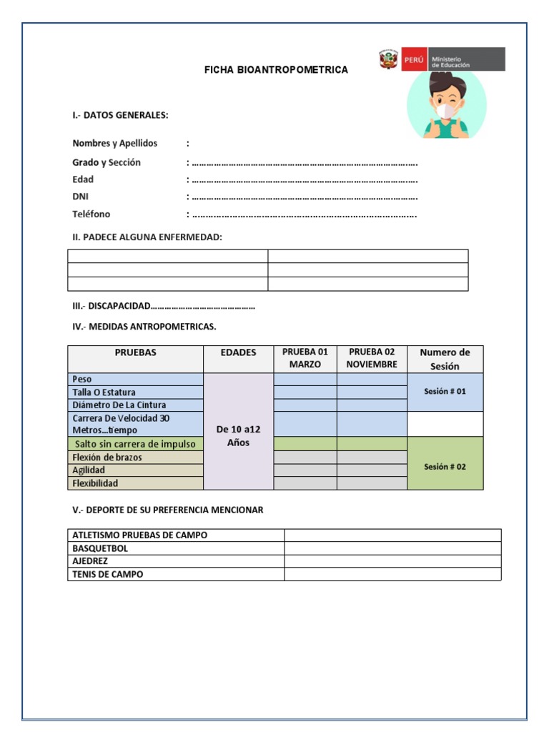Ficha Biometrica 5 y 6 64016 Cemba | PDF