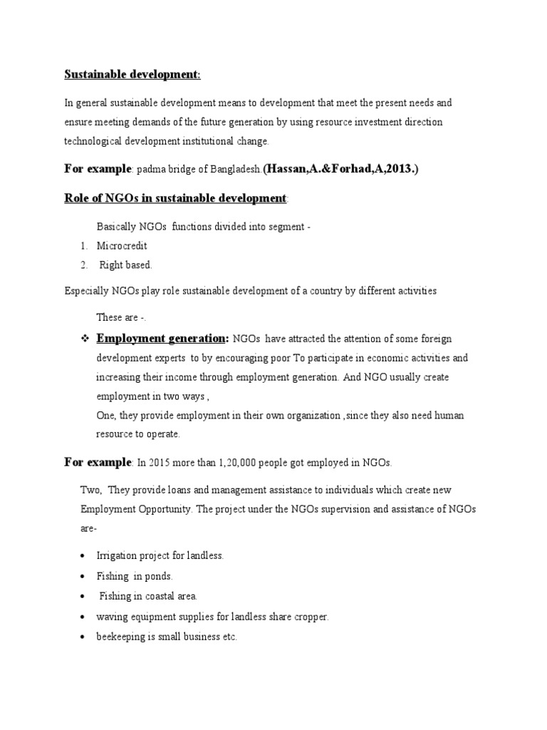 Role of NGOs | PDF | Non Governmental Organization | Microcredit