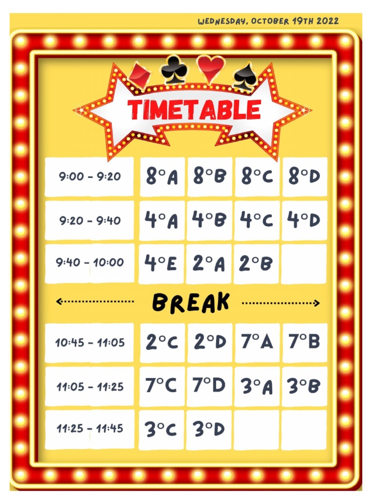 Casino Timetable | PDF