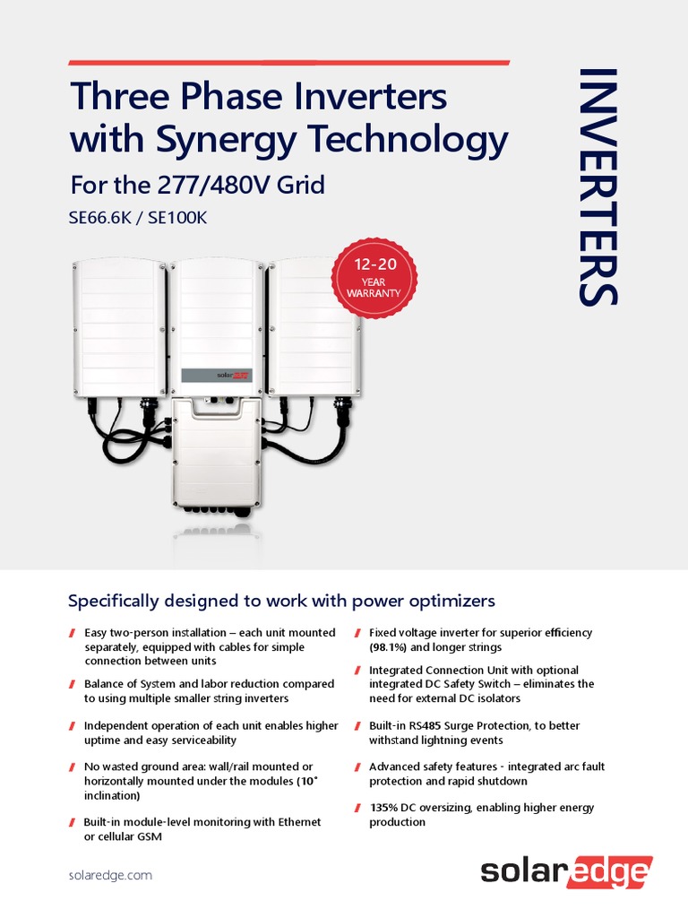 Se Commercial Three Phase Inverters For Medium Voltage Grid PDF | PDF ...