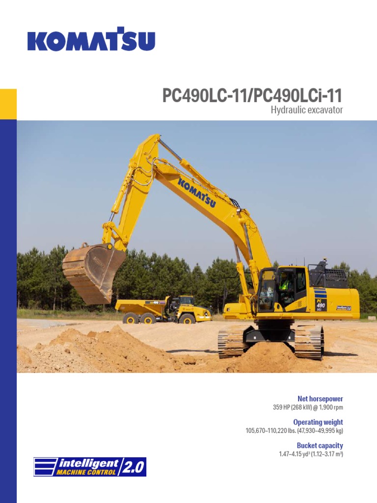 Excavator PC490LC 490LCi 11 Full Brochure English EN-PC490LC-LCi-11 ...