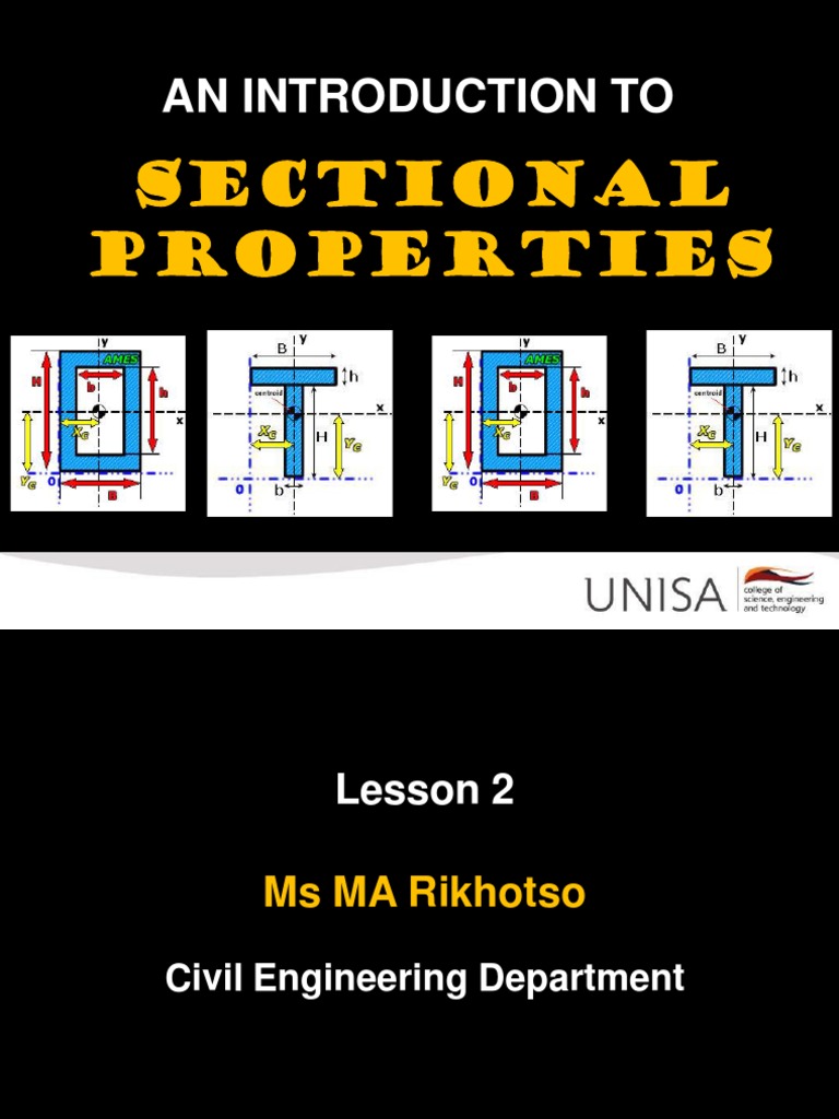 Lesson 2 Sectional Properties Presentation | PDF | Mechanics | Applied ...