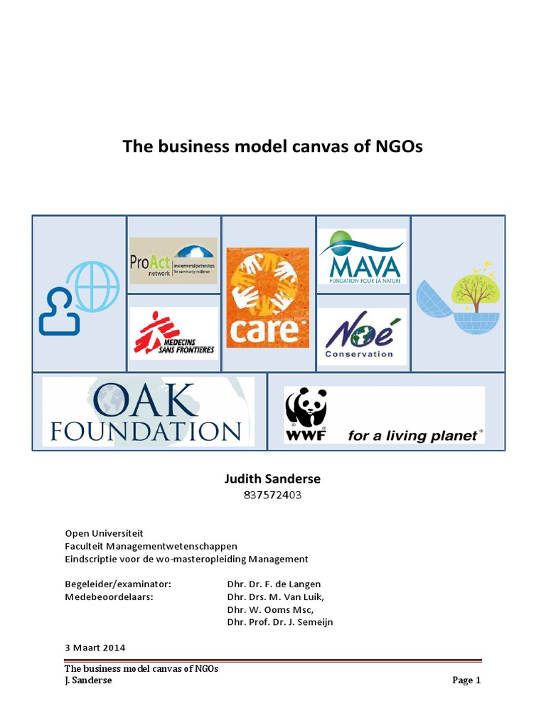 NGO Business Model Canvas Explained | PDF | Business Model | Non ...