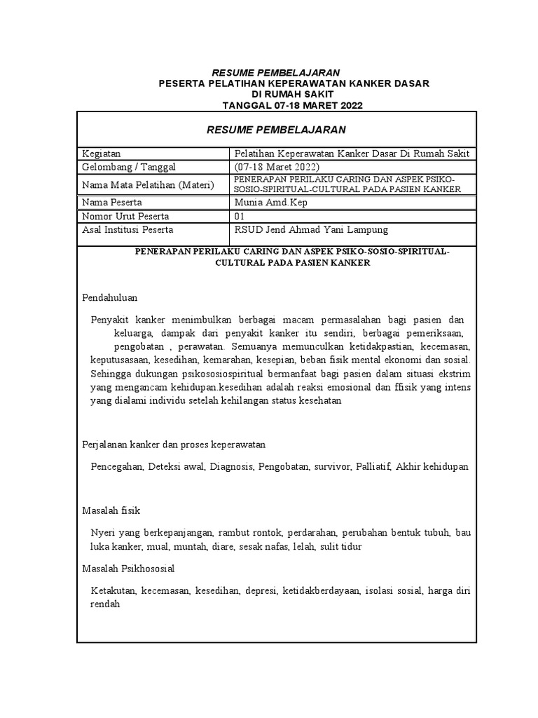 01 - Munia - RSUD Ahmad Yani Kota Metro Lampung | PDF