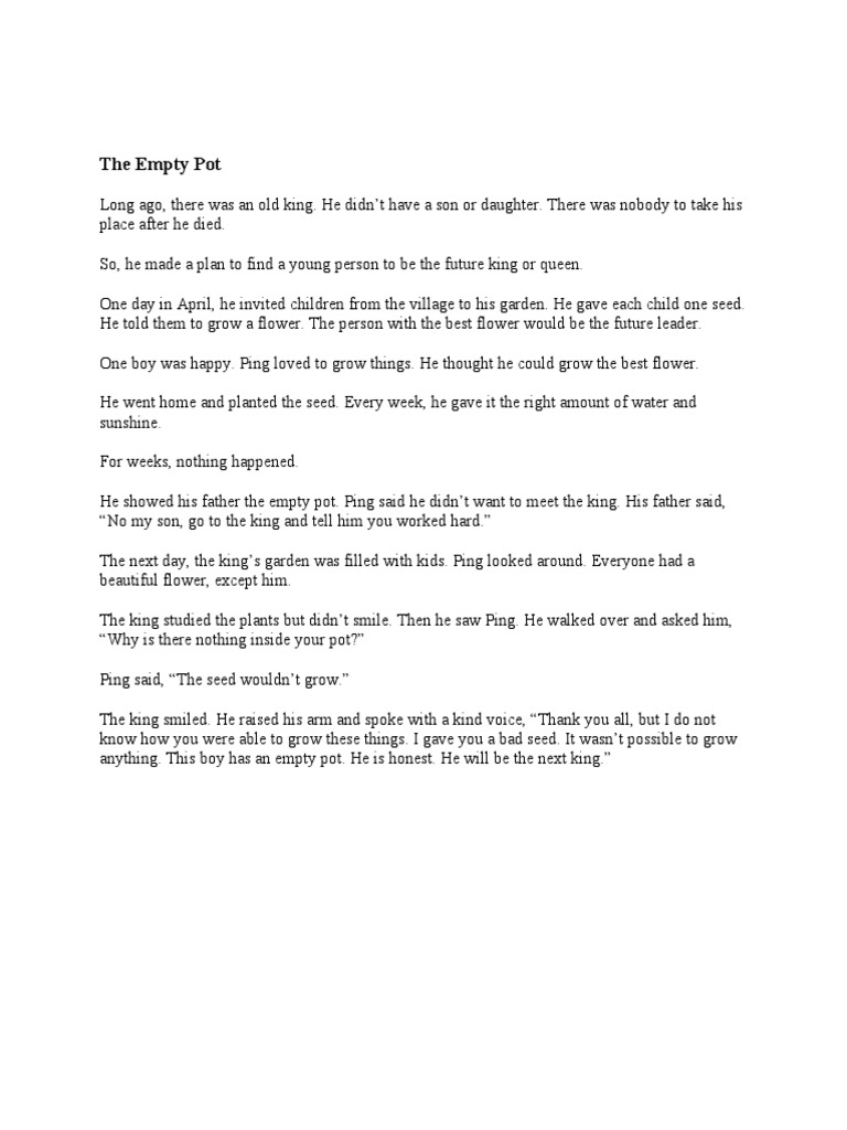 The Empty Pot | PDF | Home & Garden