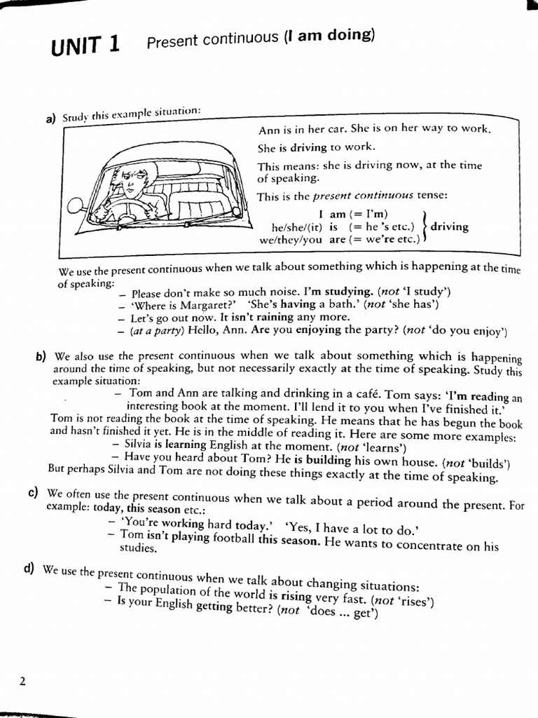 Present Continuous | PDF