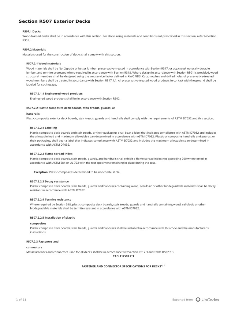 Deck Code 2020 RCNY R507 | PDF | Screw | Building Engineering