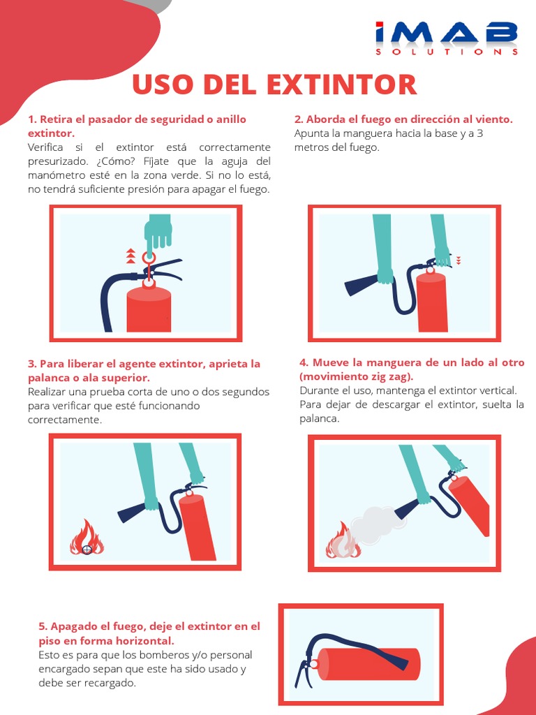 Instrucciones para usar un extintor | PDF