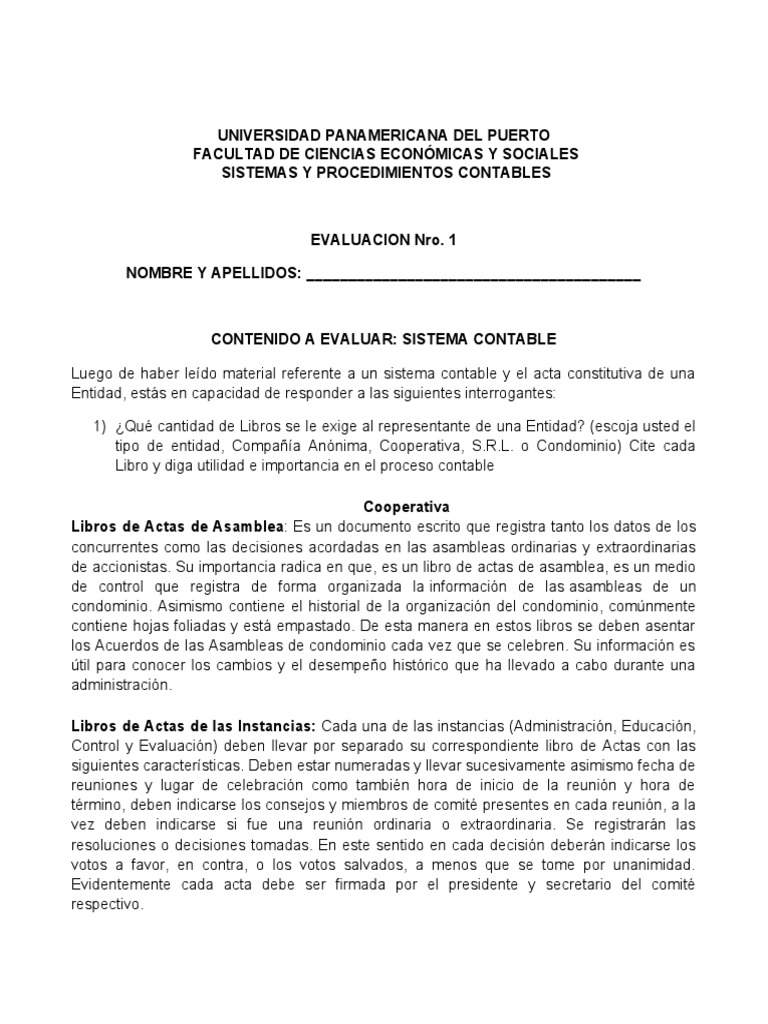 Actividad 1 Sistema Contable | PDF | Contabilidad | Economias