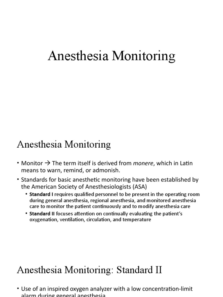 Anesthesia Monitoring | PDF | Anesthesia | Heart