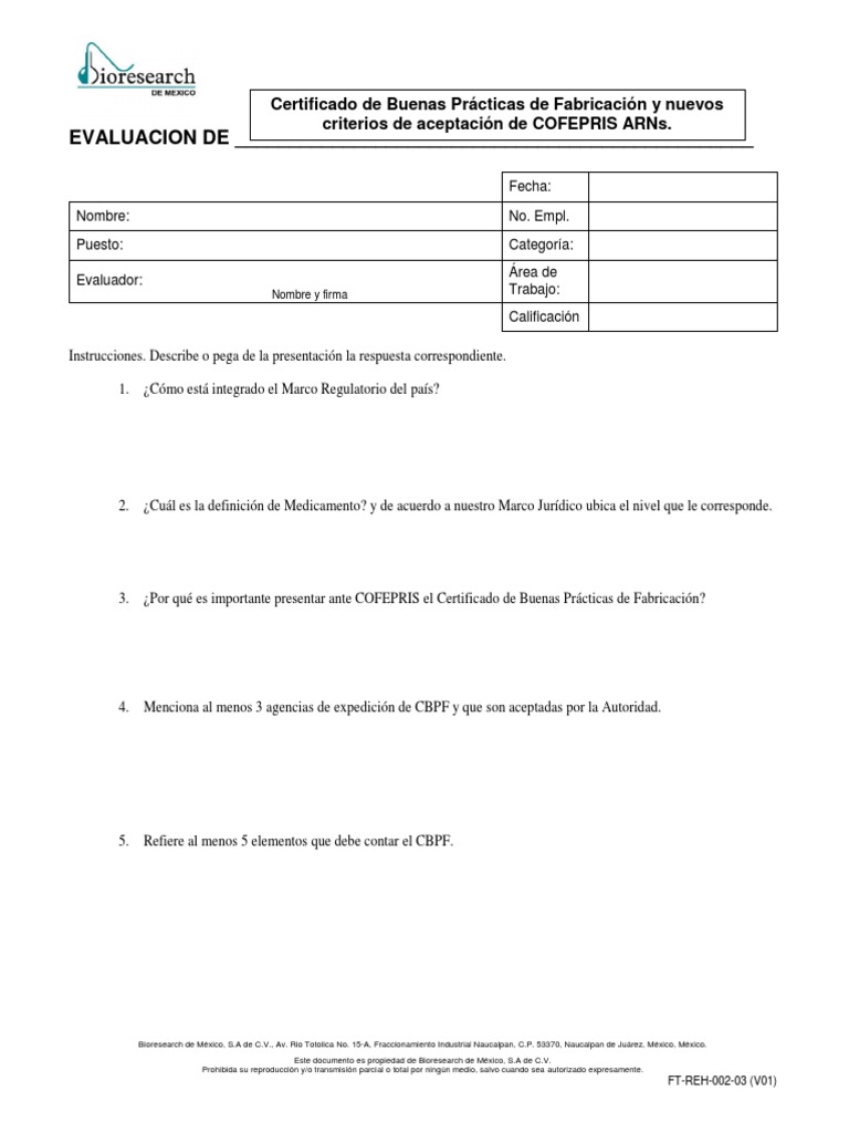 Examen GMP S PDF | PDF