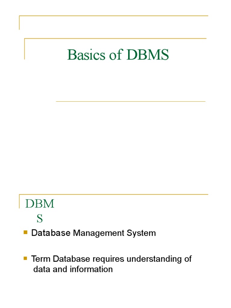 Unit 1 Basics of DBMS E | PDF | Databases | Data