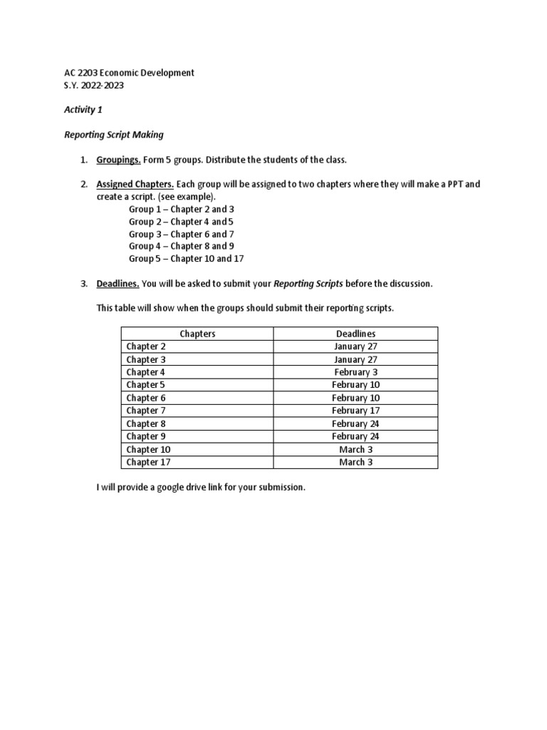 AC 2203 Activity 1 Reporting Script Making | PDF