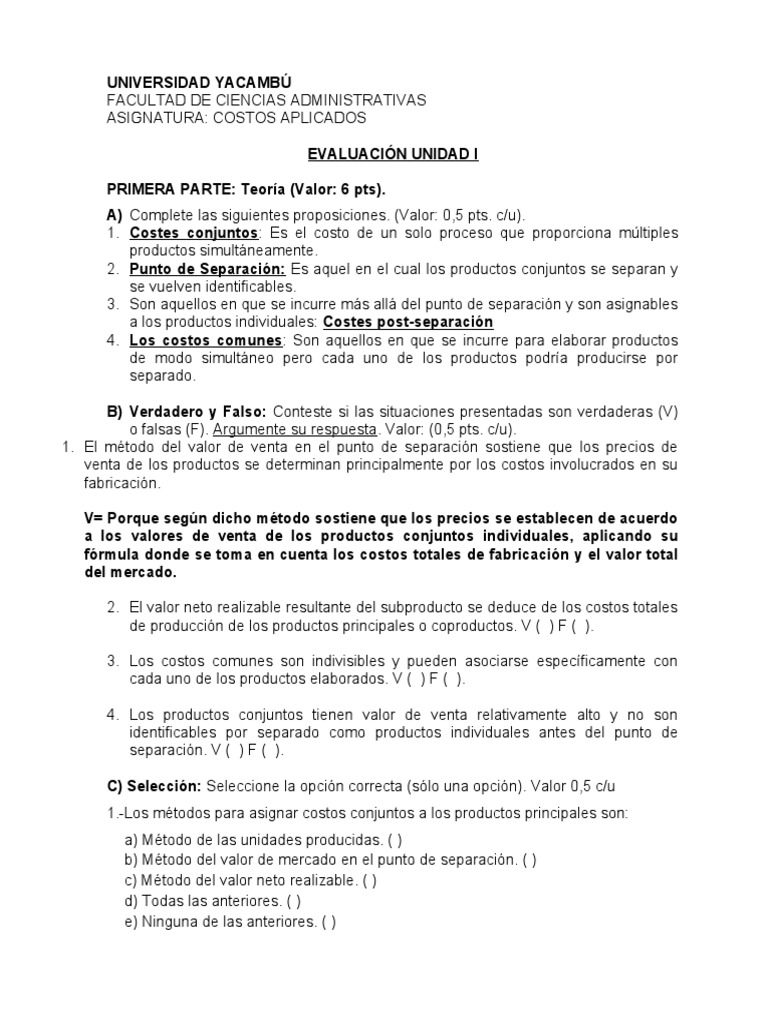 Evaluacion Unidad 1 | PDF | Economias